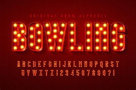 복고풍 시네마 알파벳 디자인 카바레 Led 램프 문자와 숫자 0명에 대한 스톡 벡터 아트 및 기타 이미지 0명 Burlesque Cabaret Istock