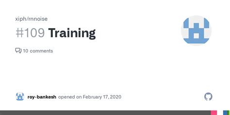 Training Issue 109 Xiph Rnnoise GitHub