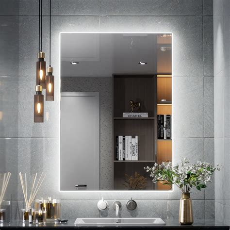 Tetote Backlit Mirror For Bathroom 20x28 Inch Vanity Mirror With Light