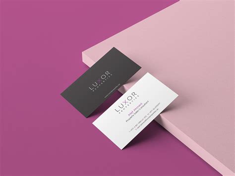 Business Cards Client Luxor Properties Schon Group On Behance