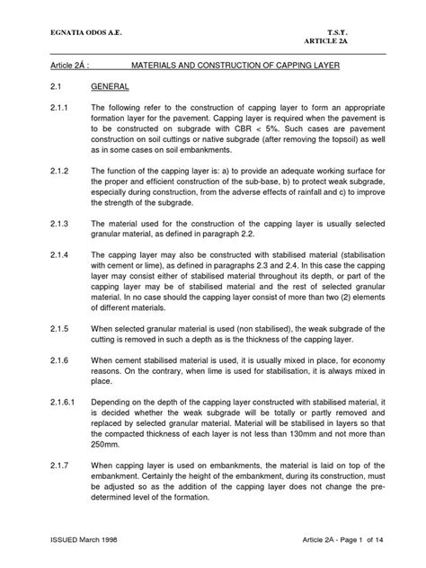 Capping Layer Pdf Soil Materials