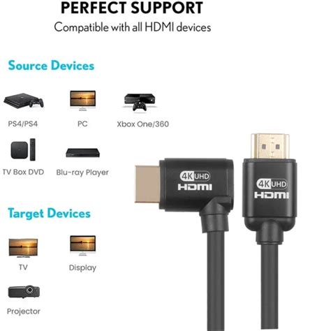Kolorapus Cable Ethernet Right Angle K Hdmi Cable K Hdmi Cable And Right Angle Hdmi Cable