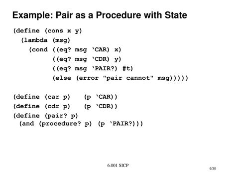 Ppt 6001 Sicp Object Oriented Programming Powerpoint Presentation