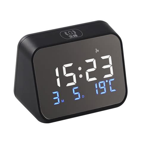 Q5 Multi Function Led Display Electronic Alarm Clock Black