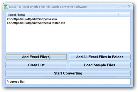 xlsx to fixed width text file batch converter software 7 0 download