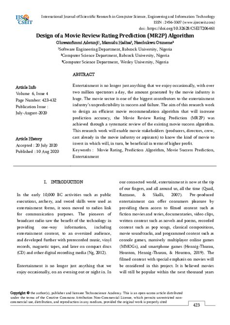 Pdf Design Of A Movie Review Rating Prediction Mr2p Algorithm