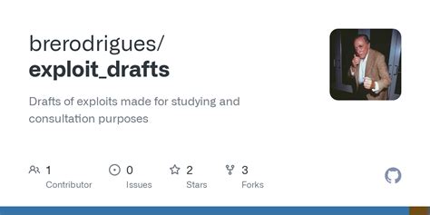 GitHub Brerodrigues Exploit Drafts Drafts Of Exploits Made For Studying And Consultation Purposes