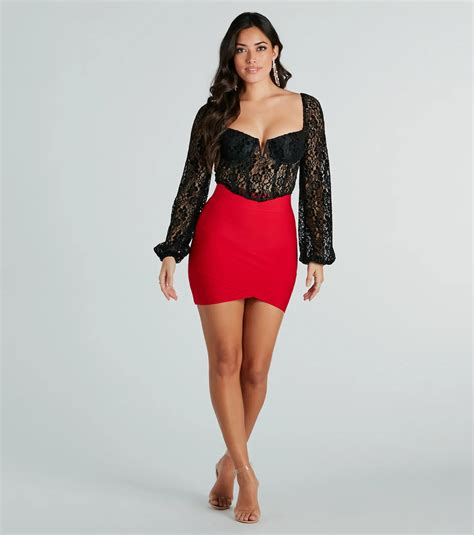 Charming Illusions Sheer Lace Corset Top And Windsor