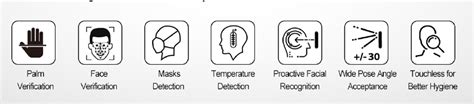 China Visible Light Dynamic Face And Palm Recognition With Mask And Temperature Detector Facepro5