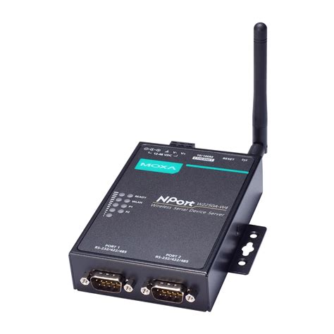 Moxa 2 Port Rs 232 422 485 Wireless Serial Device Server Power Adapter Extended Wide