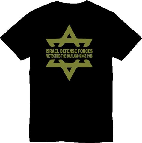 Israeli Army T Shirt Idf Israeli Defense Force Black Tee Etsy