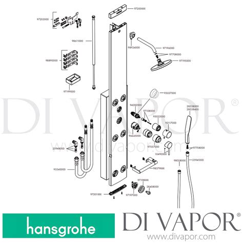 Hansgrohe 26870000 Pharo Shower Panel Lift 2 M 20 Wall Corner Version