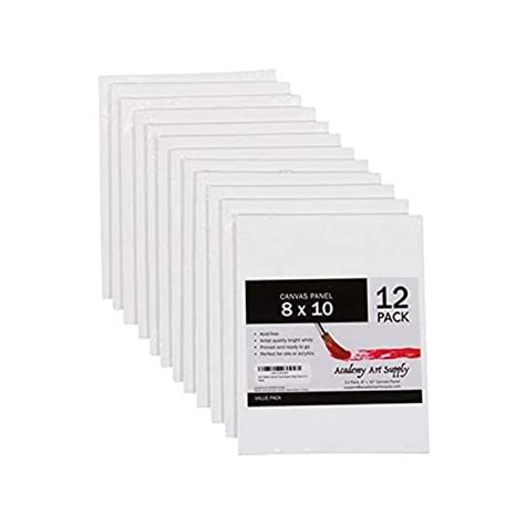 12 Pack Canvas Panels 8 X 10 Inch 100 Cotton Artist Blank Canvas