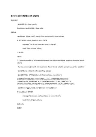 Source Code For Search Engine Database PDF Databases Computer Software And Applications