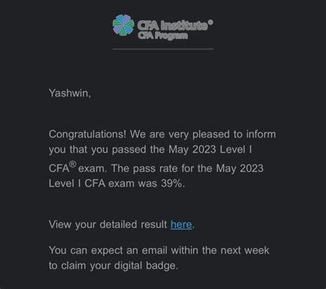 Yashwin Thakker On Linkedin I Am Delighted To Share That I Have Passed May 2023 Cfa Level 1
