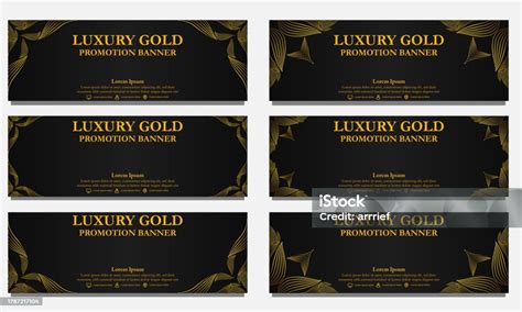 황금 꽃 가로 배너 템플릿입니다 웹 배너 배너 및 인터넷 광고 디자인에 적합 0명에 대한 스톡 벡터 아트 및 기타 이미지 0명 개념 개념과 주제 Istock