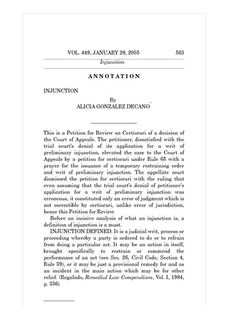 Injunction Pdf Injunction Certiorari