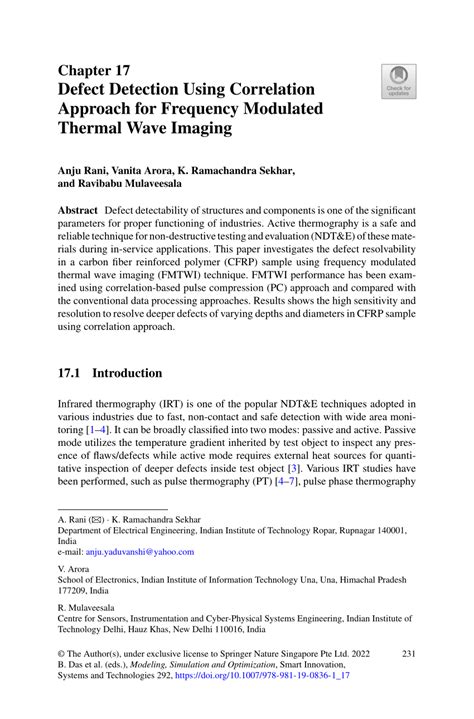 Pdf Defect Detection Using Correlation Approach For Frequency