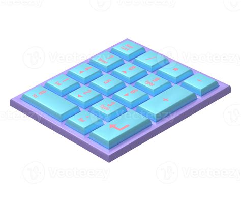 Realistic Numeric Keyboard Pc 3d Rendered 11362634 Png