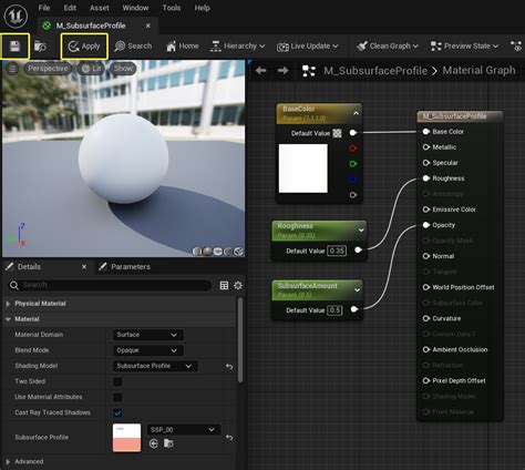 using a subsurface profile in your unreal engine materials unreal