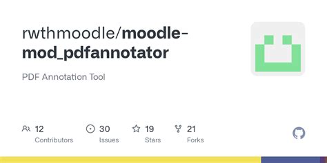 GitHub Rwthmoodle Moodle Mod Pdfannotator PDF Annotation Tool