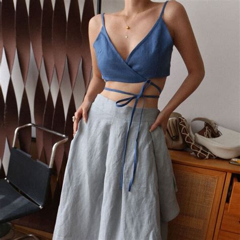 Braless Crop Tops Etsy