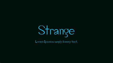Strange Font Download Free For Desktop Webfont