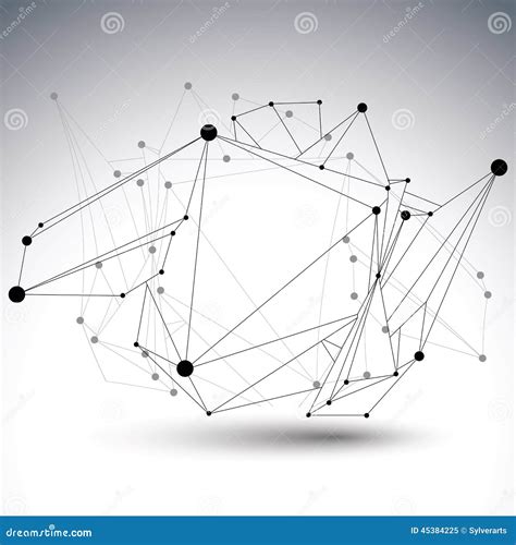 Abstract 3d Structure Polygonal Vector Network Object Stock Vector