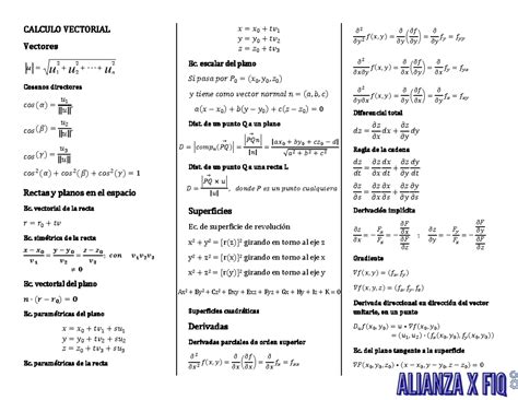 Formulario Calculo Vectorial Calculo Vectorial Vectores U U Un U 2 2 2 2 1 Cosenos