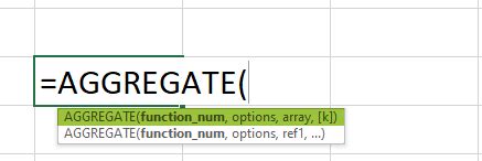 Aggregate Excel Function Formula Examples How To Use