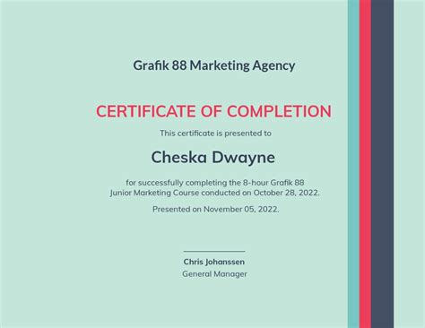 Class Completion Certificate Template Sampletemplatemyid