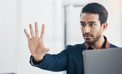 Virtual Hud Gesture And Business Man Touch Architect Engineering Design Cyber Ui Or Digital