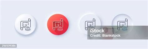 엔지니어링 계획 선 아이콘입니다 기술 문서 서명 선 아이콘 벡터 3차원 형태에 대한 스톡 벡터 아트 및 기타 이미지 3차원 형태 건설 기계류 건설 산업 Istock