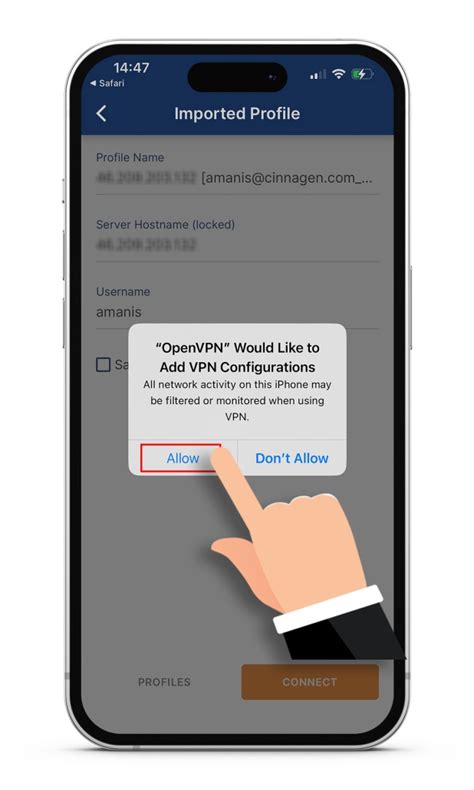 راه اندازی VPN در موبایل iOS CinnaGen Links