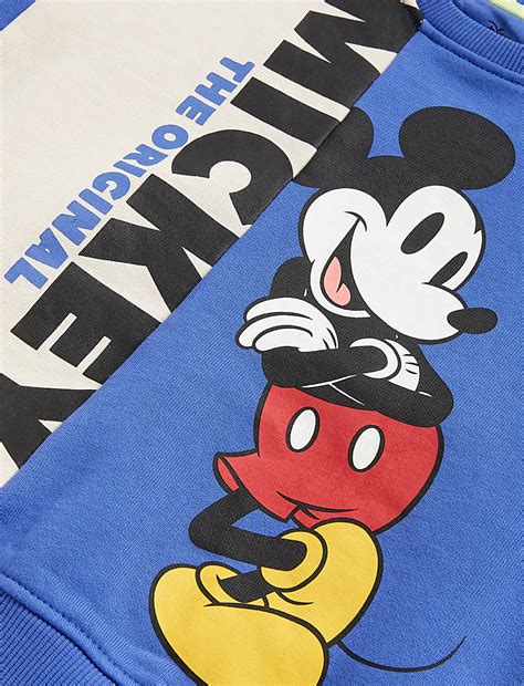 Buy Cotton Rich Mickey Mouse™ Sweatshirt At Marks And Spencer