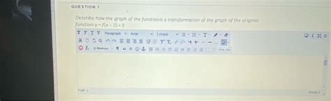 solved question 1 describe how the graph of the functionis a