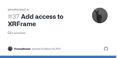 Add Access To XRFrame Issue 37 Pmndrs React Xr GitHub