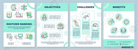 Digitized Banking Brochure Template Stock Vector 4806870 Crushpixel