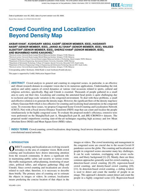 Pdf Crowd Counting And Localization Beyond Density Map