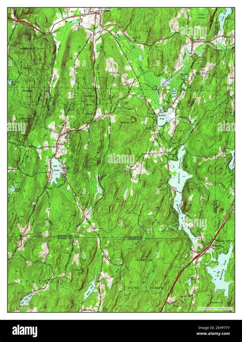 Wales Massachusetts Map 1952 124000 United States Of America By