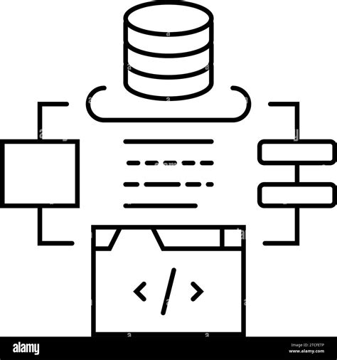 Software Architecture Line Icon Vector Illustration Stock Vector Image And Art Alamy