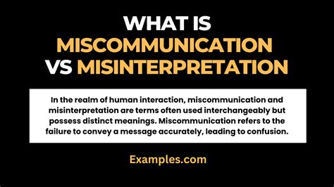 Miscommunication Vs Misinterpretation 19 Examples