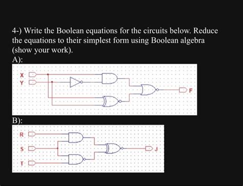 Solved Write The Boolean Equations For The Circuits Chegg