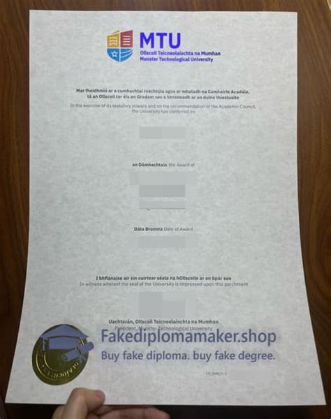 Munster Technological University Diploma Buy Mtu Degree Pdf
