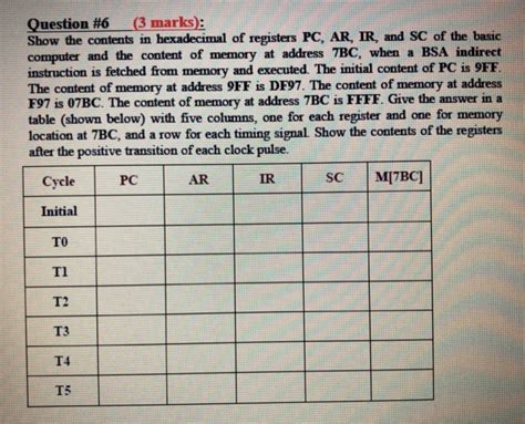 Solved Question 6 3 Marks Show The Contents In