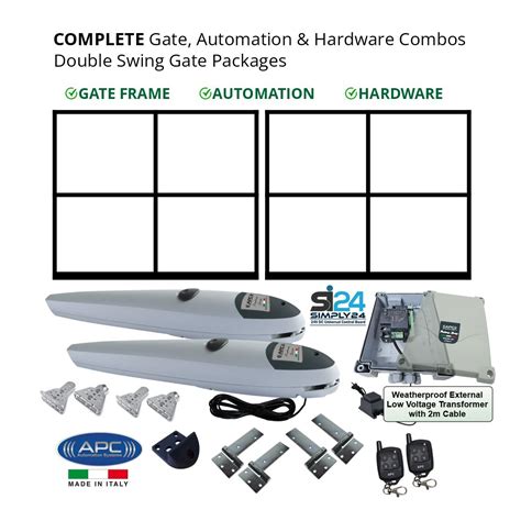 M Double Gate Frames X M Complete Gate Electric Gate Automation Hardware Combos With