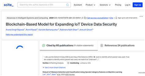 Blockchain Based Model For Expanding Iot Device Data Security Scite