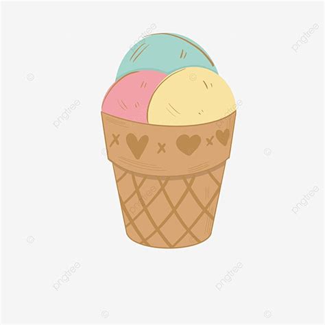 핸드 드로잉 일러스트 3 색 아이스크림 아이스크 아이스크림 삼색 바닐라 Png 일러스트 및 Psd 이미지 무료 다운로드 Pngtree