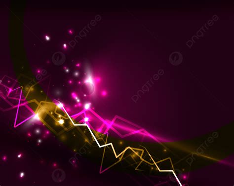 Neon Lightning Vector Background Electricity Dark Effect Background