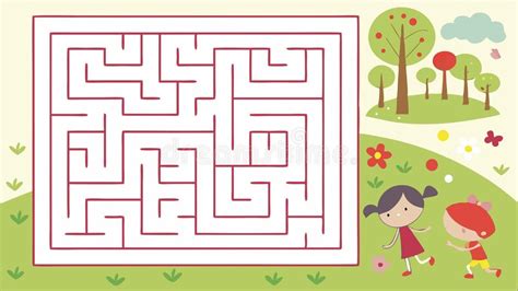 Maze Challenge And Puzzle Game Vector Design Generative Ai Stock Vector Illustration Of